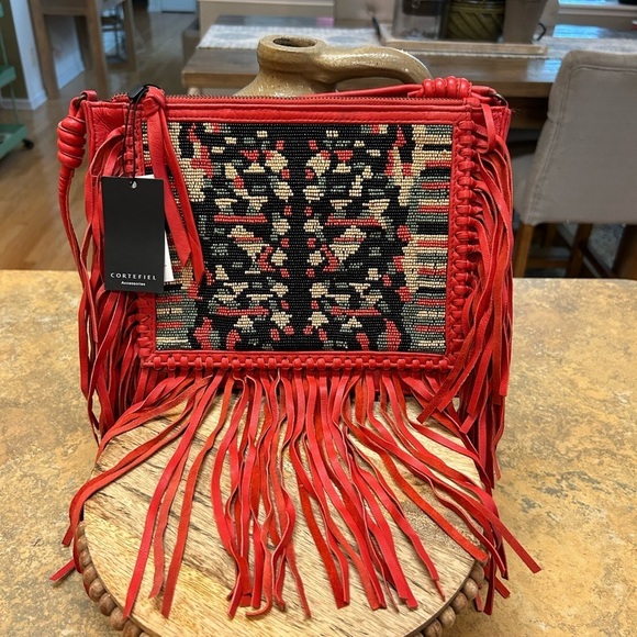 Cortefiel | Bags | Nwt Cortefiel Beaded Fringe Leather Bag | Poshmark